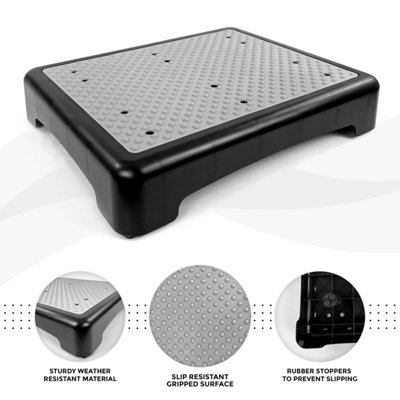 2X Elderly Disability Door Walking Anti Slip Half Step Stool Outdoor ...
