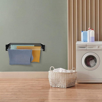 2x Foxydry Hide 101 cm Anthracite, Efficient Retractable Laundry Airer ...