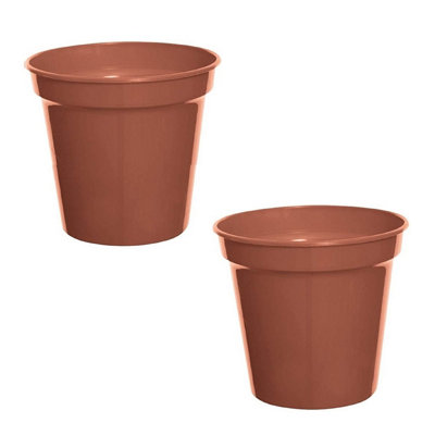 2x Large Plastic Plant Pot 25cm 10 Inch Vegetable Cultivation Pot ...