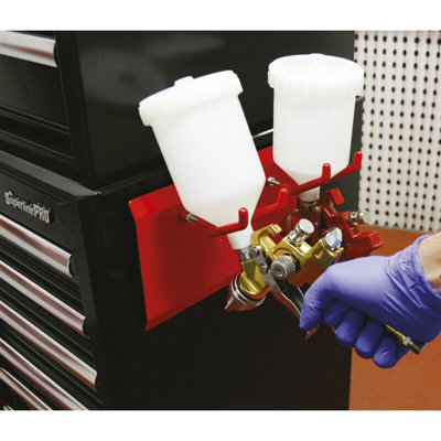 2x Magnetic Spray Gun Airbrush Holder - Twin Dual 57mm Wall Hook 5.5KG ...