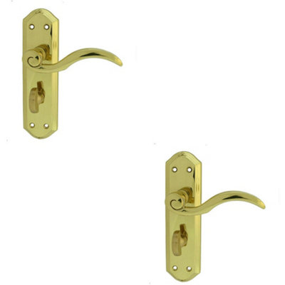 2x PAIR Spiral Sculpted Handle on Bathroom Backplate 180 x 48mm ...