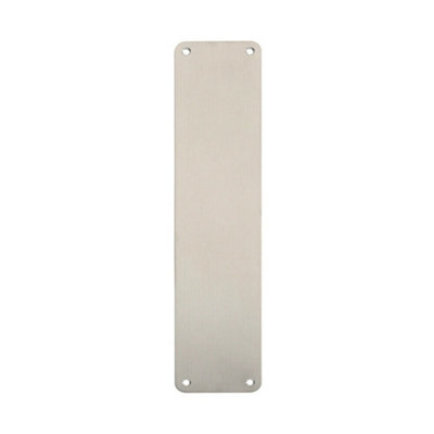 2x Plain Door Finger Plate 350 x 75mm Satin Stainless Steel Push Plate
