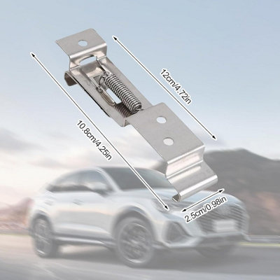 2X PREMIUM STAINLESS STEEL SPRING LOADED NUMBER PLATE BRACKET CLIPS FOR ...