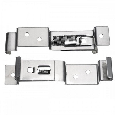 2X PREMIUM STAINLESS STEEL SPRING LOADED NUMBER PLATE BRACKET CLIPS FOR ...