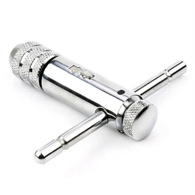 2x Ratchet Tap Wrench Reversible T Bar Handle M3-M8 M5-M12