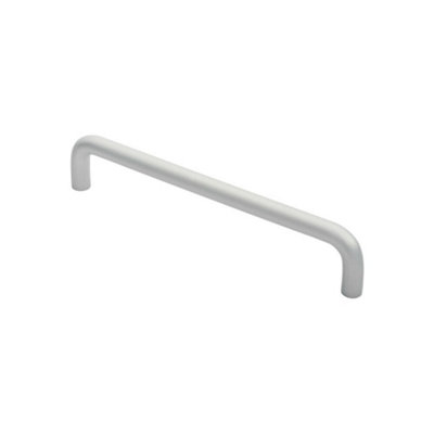 2x Rounded D Shaped Bar Handle 300 x 19mm Diameter Satin Anodised Aluminium