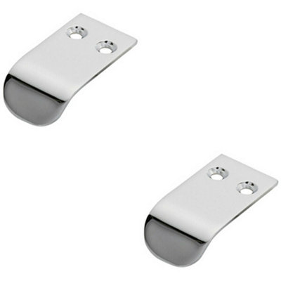 2x Semi Concealed Cabinet Finger Pull Handle 12mm Fixing Centres ...