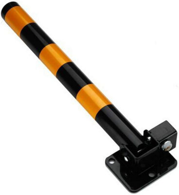 2x Steel Folding Security Parking Bollard Posts with Locks & Bolts ...