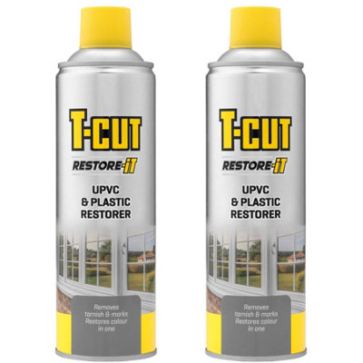 2x T-Cut uPVC & Plastic Restorer 500mL Restore Faded Trim Window Frames ...
