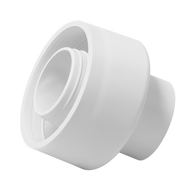 2x Universal Flushpipe Connector White - Pan Connector Adapter for ...