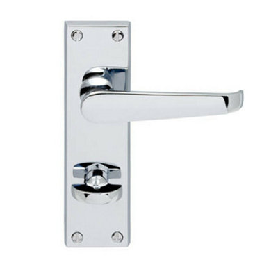 2X VICTORIAN FLAT LEVER ON BATHROOM BACKPLATE HANDLE 150 X 42MM ...