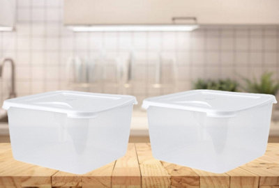 2x Wham Food Storage Container 15L Box Large Food Preserve Cake Tub 32 ...