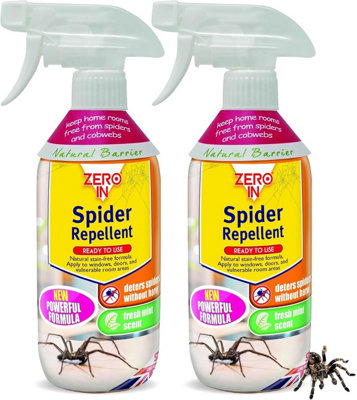 2x Zero In Spider Repellent Spray Ready To Use Insect Deterrent Fresh ...