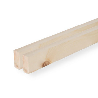 2x1 Inch Planed Timber Smooth Finish (L)1.8m (W)44 (H)21mm Pack of 2