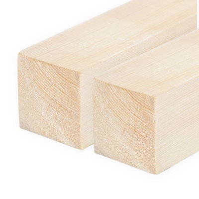 2x2 Inch Planed Timber (L)900mm (W)44 (H)44mm Pack of 2