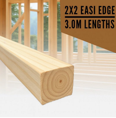 2X2 timber rounded edges (45x45mm) 3.0m long (pack of 9) FREE DELIVERY