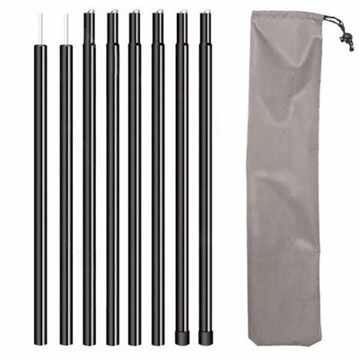 2x200cm Tent Poles Universal Telescopic Adjustable Steel Awning Canopy ...