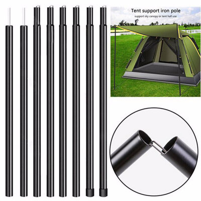 2x200cm Tent Poles Universal Telescopic Adjustable Steel Awning Canopy ...