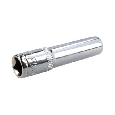 3/16" Deep SAE Socket 1/4" Drive 48mm Length 6 Point Chrome Vanadium ...