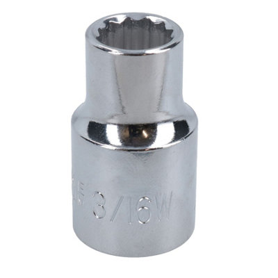 3/16 WW Whitworth BSW Shallow British Socket 12 Sided Bi-hex 1/2in ...