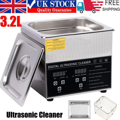 3.2L Digital Ultrasonic Cleaner Bath with Timer & Heater