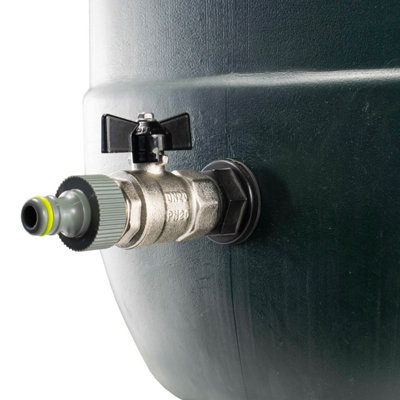 3/4" bsp garden water butt/rain barrel adaptor+metal valve+universal ...