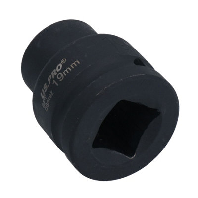 3/4" Drive 19mm Shallow Metric MM Impact Impacted Socket 6 Sided Single Hex
