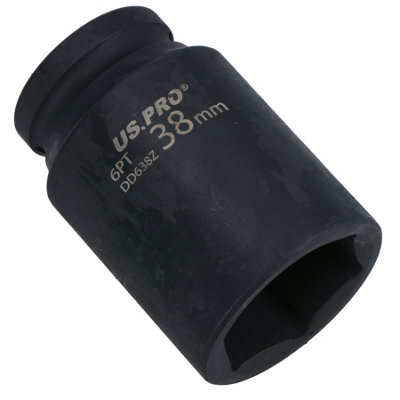 3/4" Drive 38mm Double Deep Impact Impacted Socket 6 Sided Single Hex ...