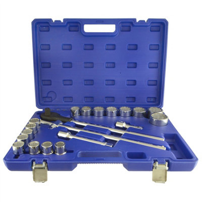 3/4" Drive Metric And Accessory Socket Set Kit 20pcs 19mm - 50mm 12 ...