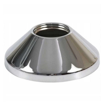 3/4 Inch x 20mm High Tap Pipe Cover Collar Chrome Plated Steel Cone Rose
