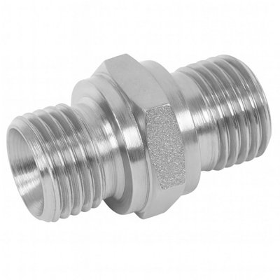 3/4" Male x 1/2" Male BSPT Reducing Nipple - Nickel Plated Brass Hex ...