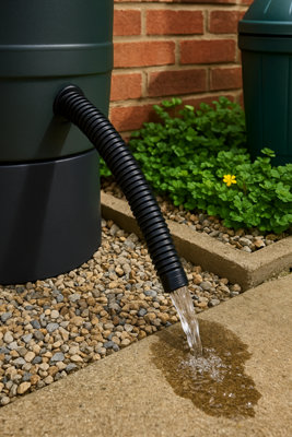 3/4" Rainwater Butt Linking 2m Kit with Flexible Hose and Connectors ...