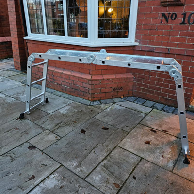 3.46m Lightweight Aluminium Folding Multi position Work Platform Ladder