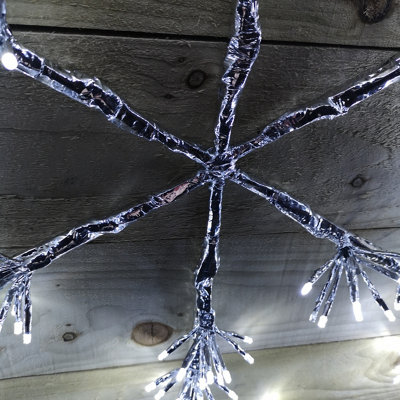 3.5ft (108cm) Cool White Giant LED Snowflake Indoor/Outdoor Christmas ...