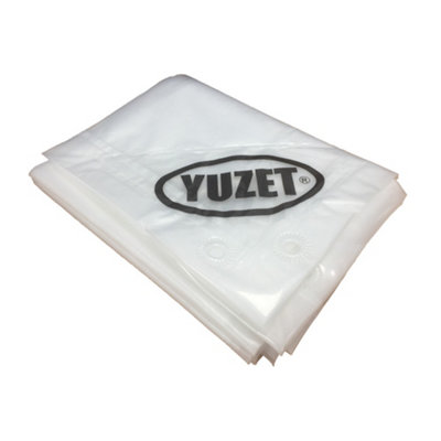 3.5m x 5.4m Yuzet Clear Tarpaulin Heavy Duty Ribbed Sheet Market Stall ...