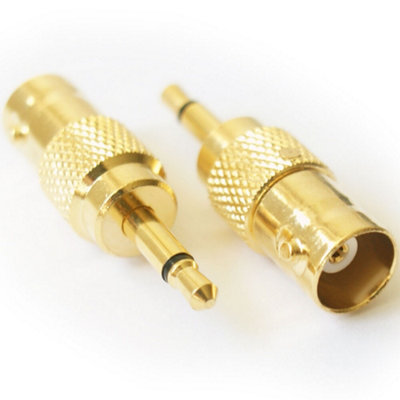 3.5mm Male Mono Plug to BNC Female Socket Adapter Converter CCTV DVR ...