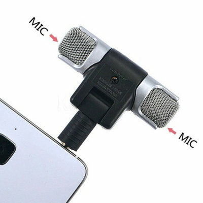 3.5mm Mini Stereo Microphone Mic for Smartphone Mobile Phone studio ...