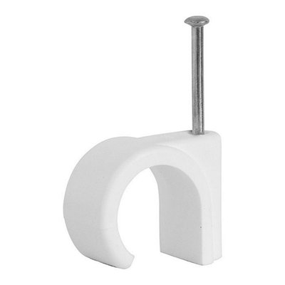 3.5mm ROUND Clips (100) WHITE, 12 BAGS PER CARD, PRICE IS PER CARD