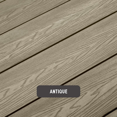 3.6M Composite Decking Board - Antique - 24 Boards - 12.6M2 - Select ...