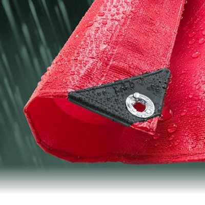 3.6M x 6.0M SUPER RED WATERPROOF TARPAULIN SHEET TARP COVER WITH ...