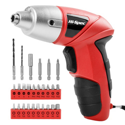 3.6V Mini Screwdriver Cordless Electric Power with 23 Driver Bit Set 27 PCE