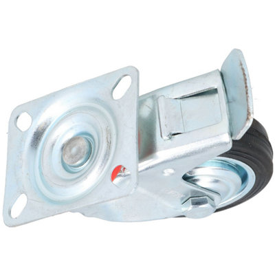 3" 75MM FIXED + SWIVEL CASTORS WITH BRAKES WHEELS TROLLEY FURNITURE 4 PACK