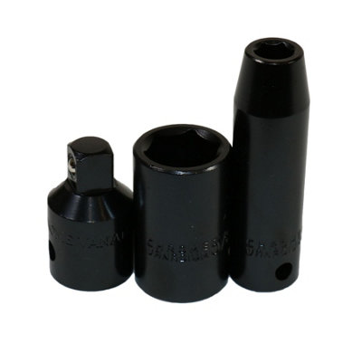 3/8" 1/2" Shallow and Deep Metric MM Imperial AF Impact Sockets 6 sided ...