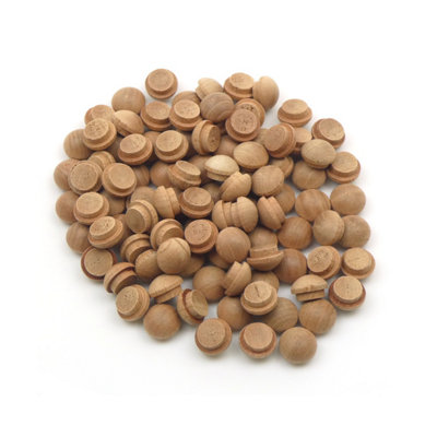 3/8" - 9.5mm Cherry Mushroom Plug - Pack of 100 | DIY at B&Q