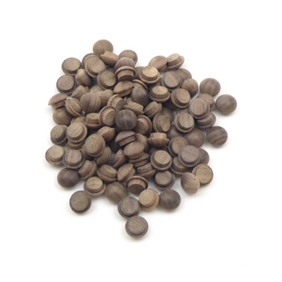 3/8" - 9.5mm Walnut Mushroom Plug - Pack of 100 | DIY at B&Q
