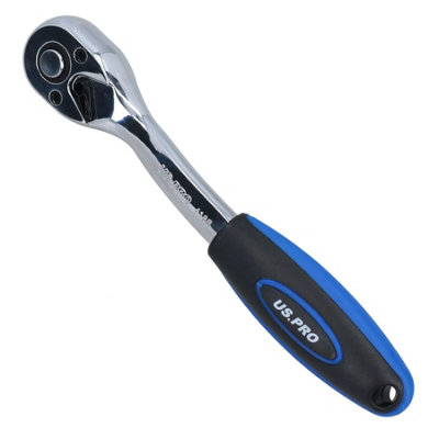 3/8" Drive Curved Ratchet Socket Driver Quick Release 72 Teeth Soft ...