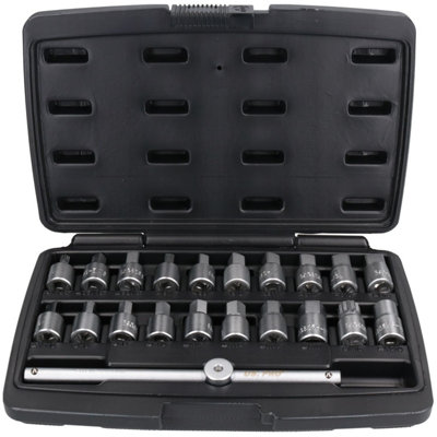 3/8" Drive Master Drain Sump Plug Key Set For Engines Gear Boxes 21pc ...