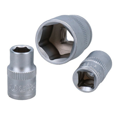3/8" DRIVE SOCKETS METRIC SHALLOW 8MM - 24MM 17PC SET SATIN FINISH AT299