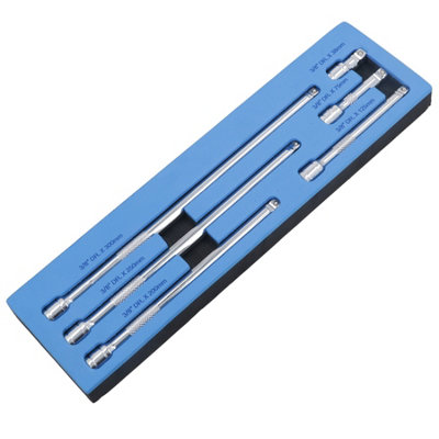 3/8" Drive Wobble Swivel Socket Extension Bar Set 38mm - 300mm 6pc ...