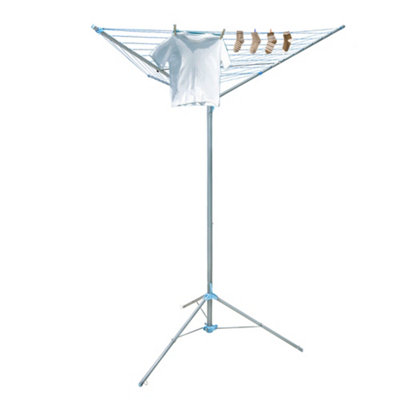 3 Arm 30M Powder Coated Rotary Airer Washing Line Indoor Outdoor ...